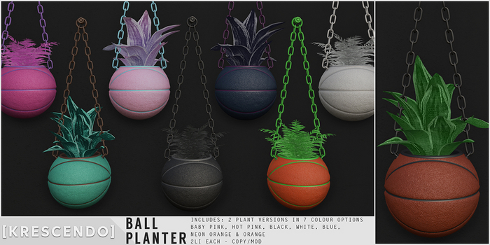 Second Life Marketplace - [Kres] Ball Planter
